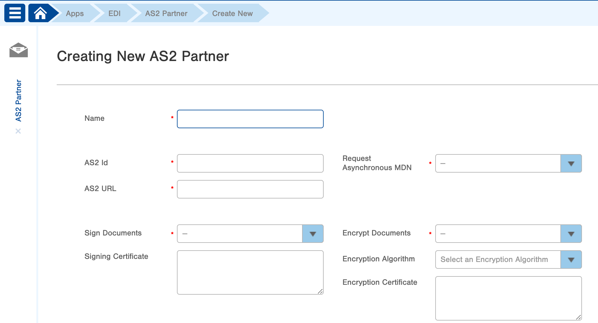 How to setup an AS2 Partner